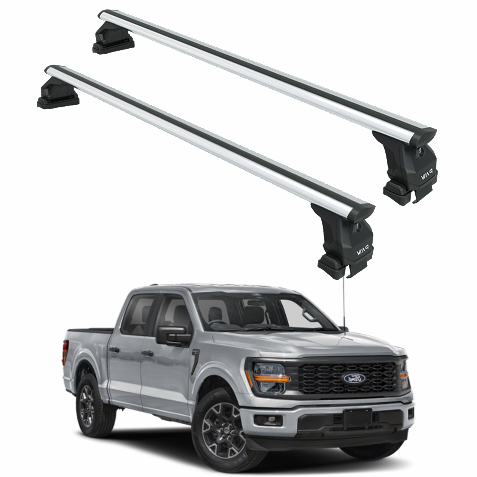 Ford F-150 Roof Rack Cross Bars (2021-2025) - Silver Aluminum | Auto ...
