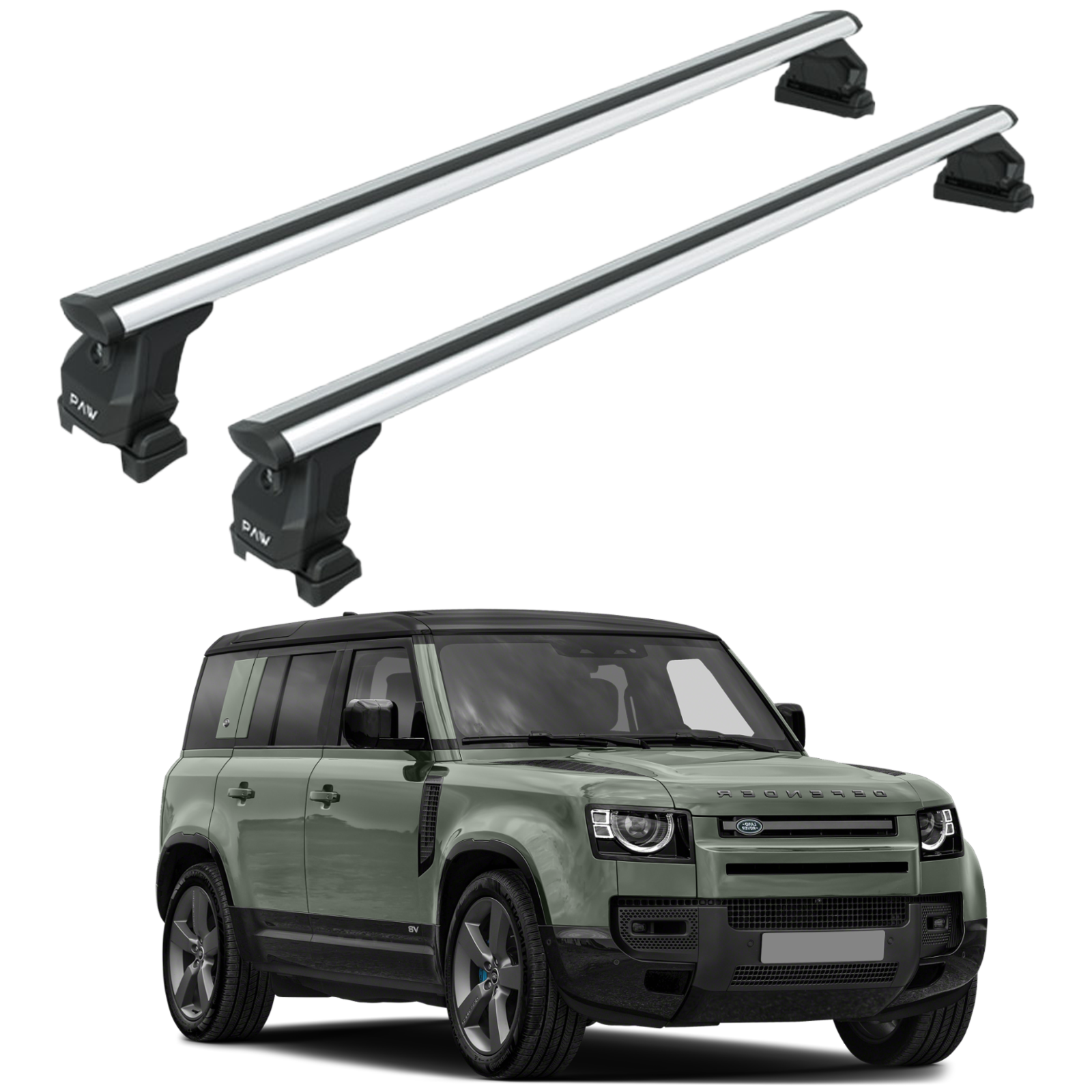 For Land Rover Defender 110 (2020-present) Cross Bars Fix Pro, Silver ...
